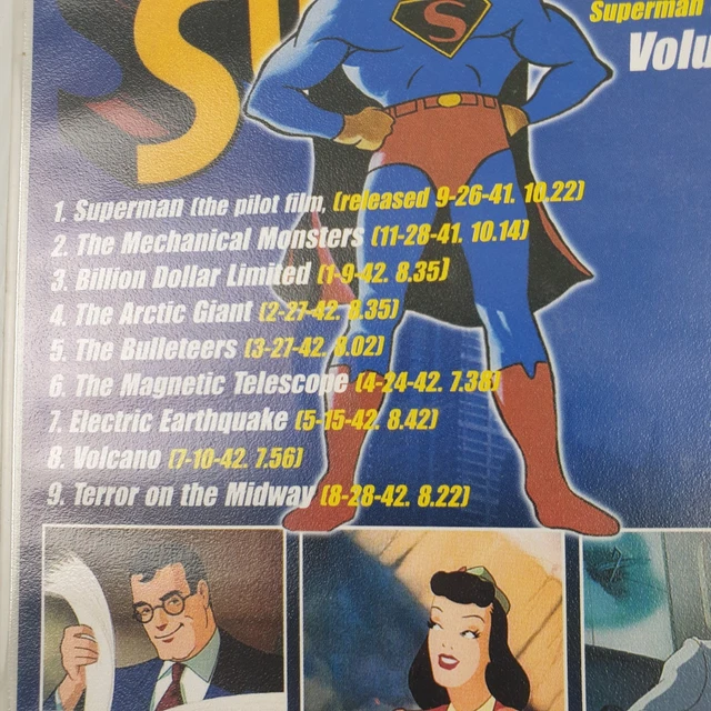 SUPERMAN COLLECTION VOLUME 1 And 2 Classic Cartoon DVDs x 2, PAL Region ALL, VGC $20.00 ...