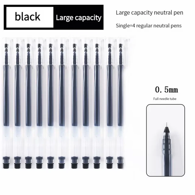 15/3 PCS BIG Capacity 0.5Mm Gel Pen Black/Blue/Red Ink Kawaii Gel Pens ...