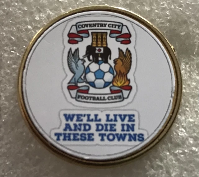 COVENTRY CITY Pin Badge Gilt-Metal Mount Clear View Dome Cover. £4.15 ...