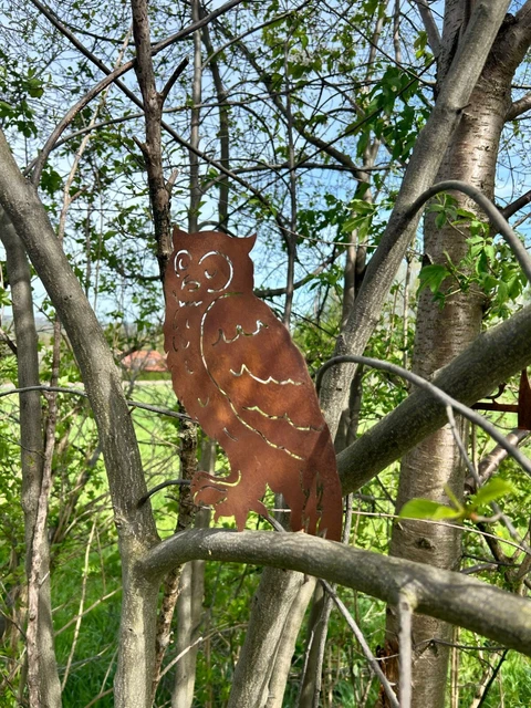 GARTENSTECKER EULE KAUTZ Metall Rost Gartendeko Edelrost rostige Deko Garten EUR 19,00 - PicClick DE