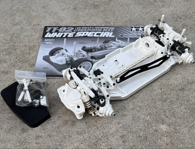 TAMIYA TT-02 WHITE Special Touring Car Drift RC Car AS-IS Ready For ...