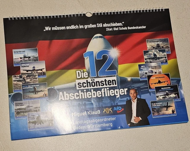 MIGUEL KLAUSS AFD Kalender A3 Abschiebekalender Rarität Sammler 2025 ...