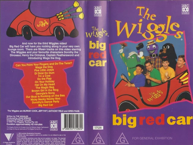 BIG RED CAR THE WIGGLES ~ ABC for Kids VHS Video Tape #17128 Original ...