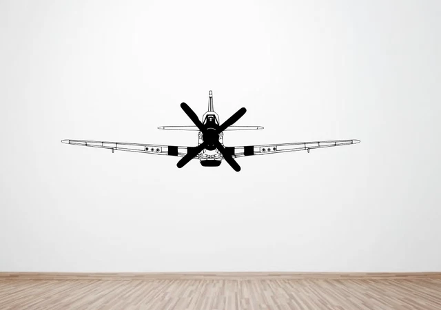 USAF WW2 NORTH American P51 Mustang Fighter Plane Wall Art Decal ...