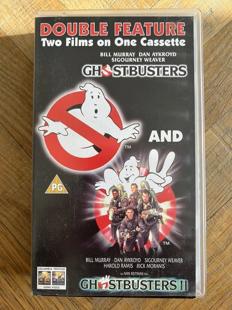 VINTAGE ORIGINAL GHOSTBUSTERS Double Feature Vhs Cassette £5.00 ...