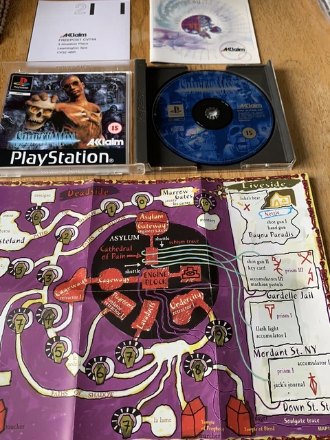 SHADOW MAN-PLAYSTATION -PS1-COMPLETE + MAP-NR MINT COLLECTIBLE ...