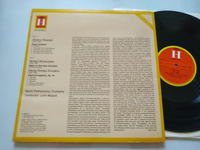 RESPIGHI PINES OF Rome Rimsky Korsakov Maazel 2548267 - LP 12" Vinilo ...