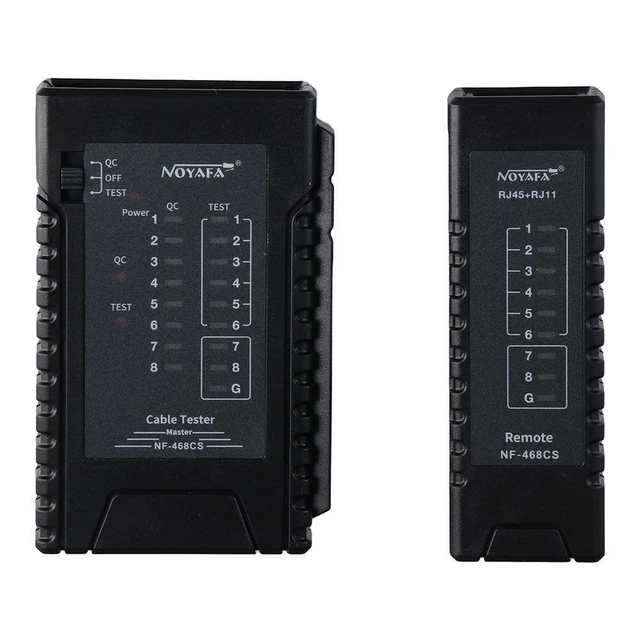 BLACK NETWORK CABLE Tester for RJ45/RJ11/RJ12/CAT5/CAT6/POE Test/UTP ...