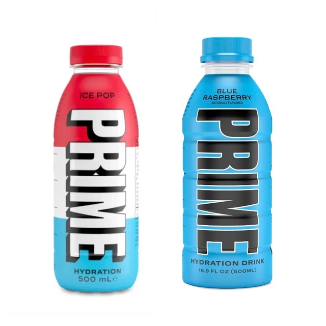 PRIME HYDRATION DRINK by Logan Paul & KSI Ice Pop Blue Raspberry (2X ...