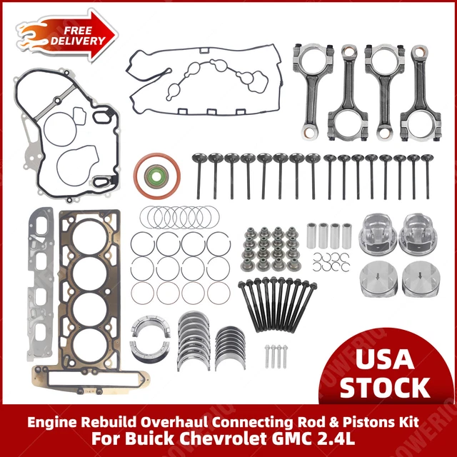 ENGINE REBUILD OVERHAUL Connecting Rod & Pistons Kit For Buick ...
