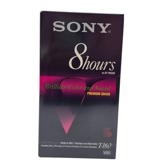 NEW SONY T-160 Premium Grade VHS Tape EP 8 Hours NTSC £12.21 - PicClick UK