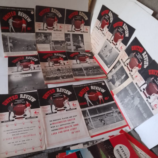 MANCHESTER UNITED REVIEW programmes 1950's / 1960's £15.00 - PicClick UK