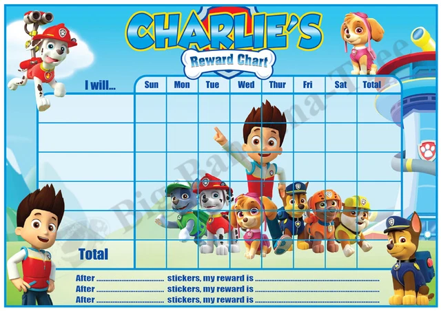 PERSONALISED GOOD BEHAVIOUR Reward Chart Reusable Kids Boys Girls FREE ...