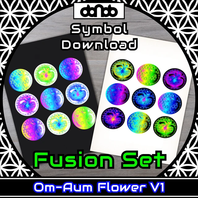 OM-AUM FLOWER V1 Fusion Set - Symbol - SVG PNG JPG PDF PSD AI EPS [2D ...