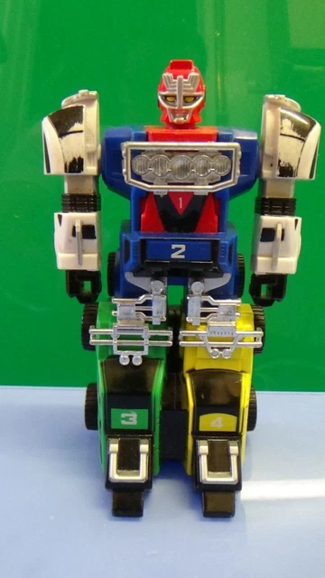 RARE VTG 97 Bandai Power Rangers Turbo Zord Megazord 5" Diecast Action ...