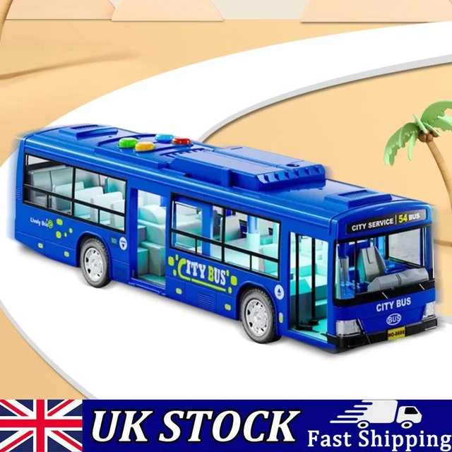 SIMULATION BUS MODEL Toy Openable Door Electric City Bus Toy with Light ...