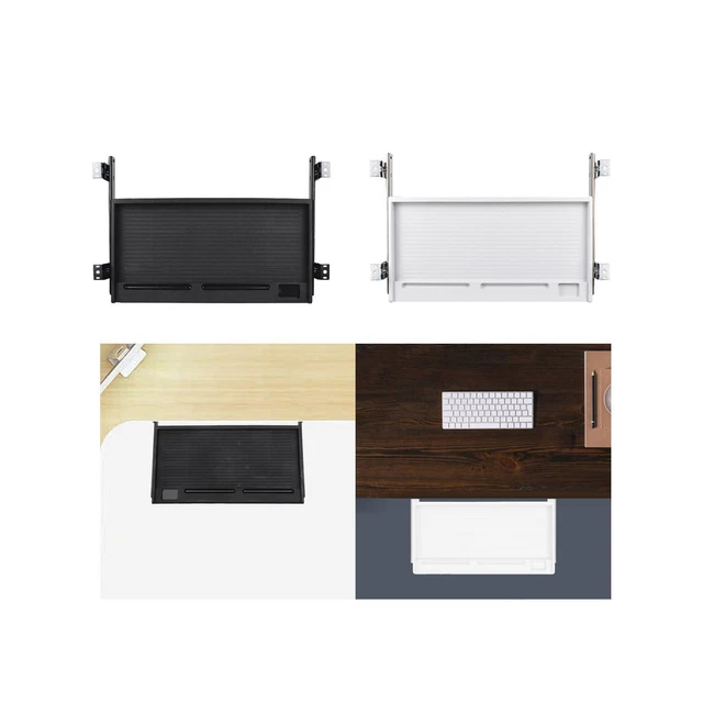 DESK DRAWER KEYBOARD Tray Computer Keyboard Slide Side Mount Keyboard ...