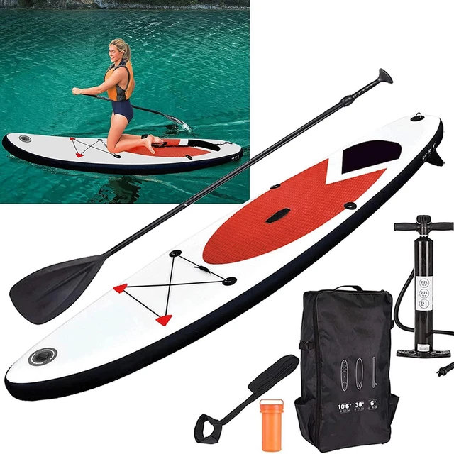 INFLATABLE PADDLE BOARD Non-Slip Stand Up SUP Accessories Red 10ft ...