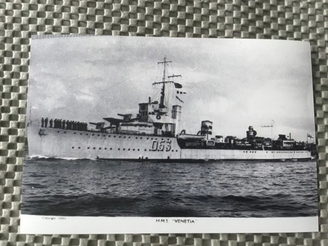 HMS VENETIA - Sunk in WW2 - Destroyer - British Royal Navy - Photograph ...
