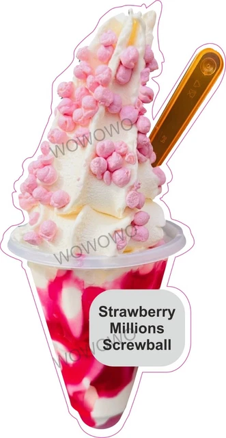 ICE CREAM VAN sticker Strawberry Millions Screwball whippy sundae ...