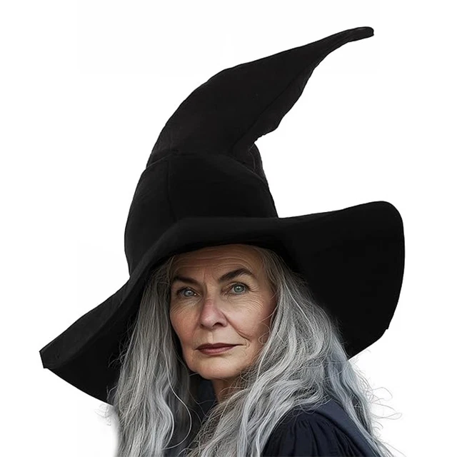 HALLOWEEN BLACK WITCH Hat Wicked Witch Costume Hat Women Cosplay £12.83 ...