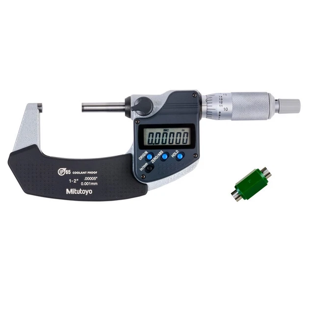 MITUTOYO DIGITAL MICROMETER IP65 Inch/Metric 1-2" w/o Output 293-341-30 ...