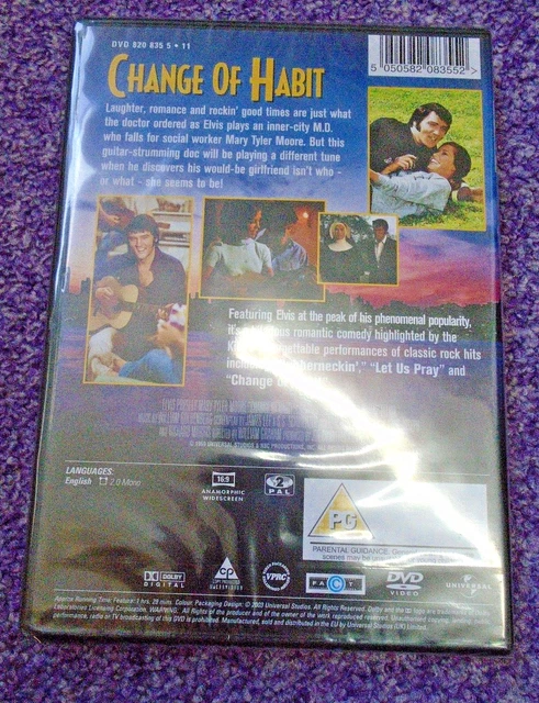 CHANGE OF HABIT (1969) - Elvis Presley - DVD - Region 2 - New & Sealed ...