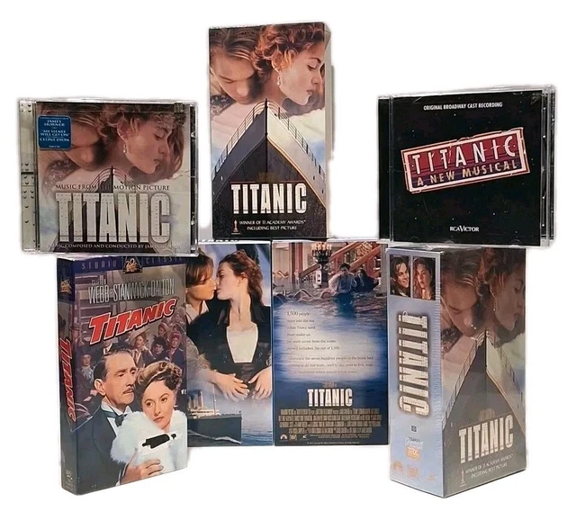 TITANIC VHS & CD Bundle 1953 & 1997 Film's Plus Soundtrack & Musical ...