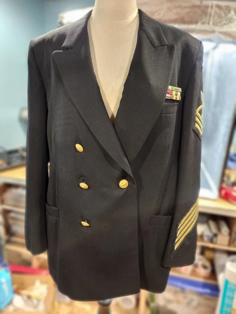 US NAVY GOLD Rate Navy Counselor Senior Chief Petty Officer rank Jacket ...