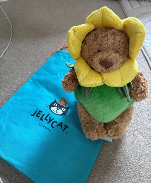 JELLYCAT BARTHOLOMEW BEAR Daffodil Outfit & dust bag £42.30 - PicClick UK