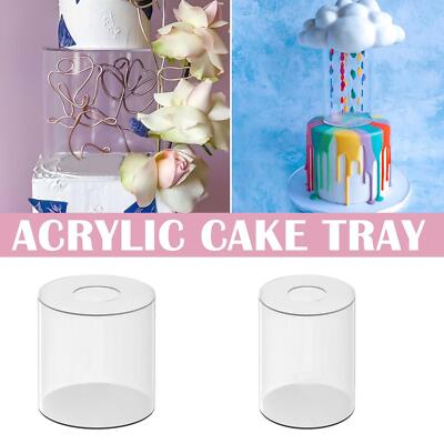 ACRYLIC FILLABLE CLEAR Tier Cake Separator / Cake Stand~ £24.49 ...