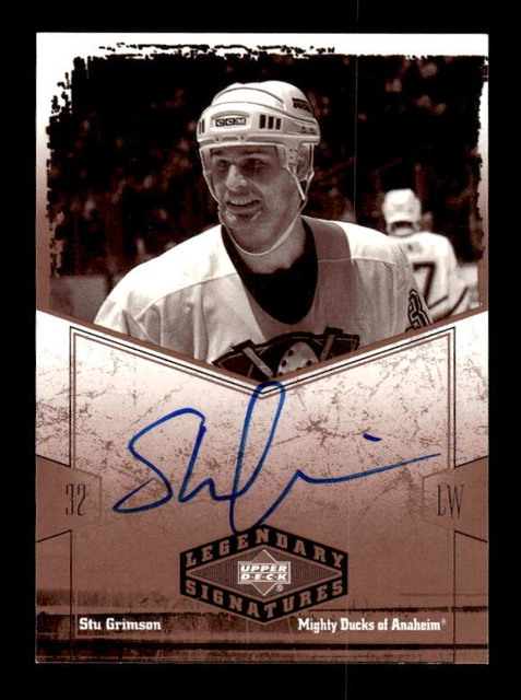 2004-05 UD SIGNATURES légendaires autographes #SG Stu Grimson - SCAN ...