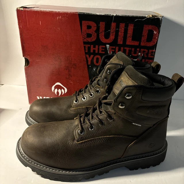 WOLVERINE W10643-EW MEN'S Floorhand 6'' WP (Extra Wide) DBrown Leather ...