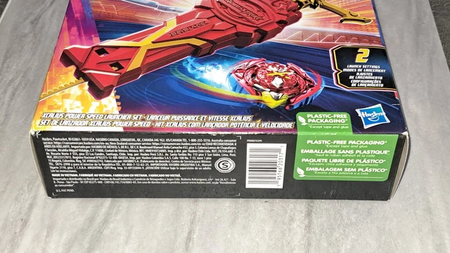 HASBRO BEYBLADE BURST QuadStrike Xcalius Power Speed Launcher Pack 4/1 ...