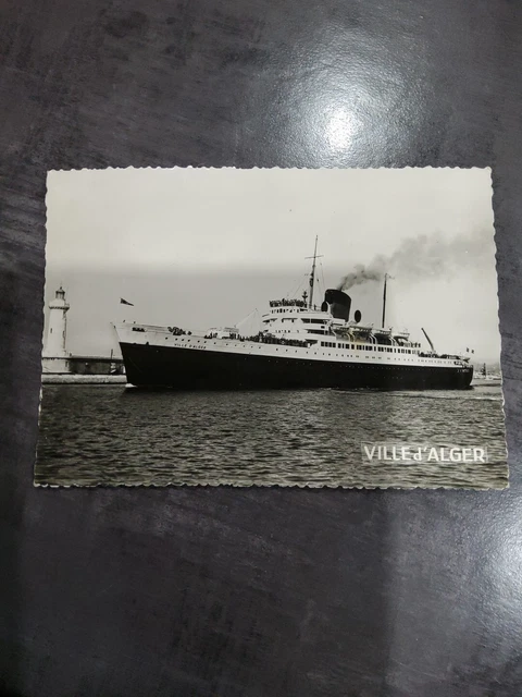 CARTE POSTALE ANCIENNE. Paquebot VILLE D’ALGER .Cie Générale Transatlantique. EUR 2,00 - PicClick FR