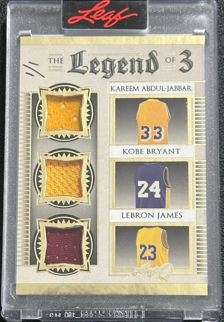 KOBE BRYANT * Lebron James * Kareem 2024 Leaf Q Whatnot Game Maillot D'occasion 1/1 EUR 552,78 ...