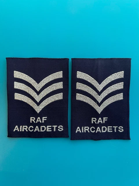 RAF AIR CADETS - RAFAC - Sergeant (Sgt) Rank Slides (Pair) CIIIR C3R £3 ...