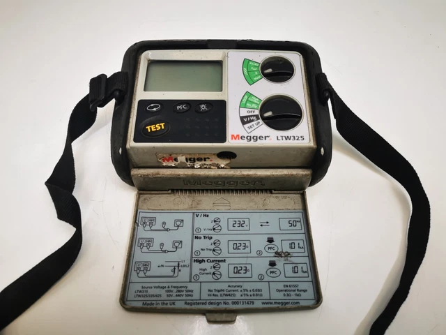MEGGER LTW325 EARTH Loop Tester - Accensione con batterie - Nessun ...