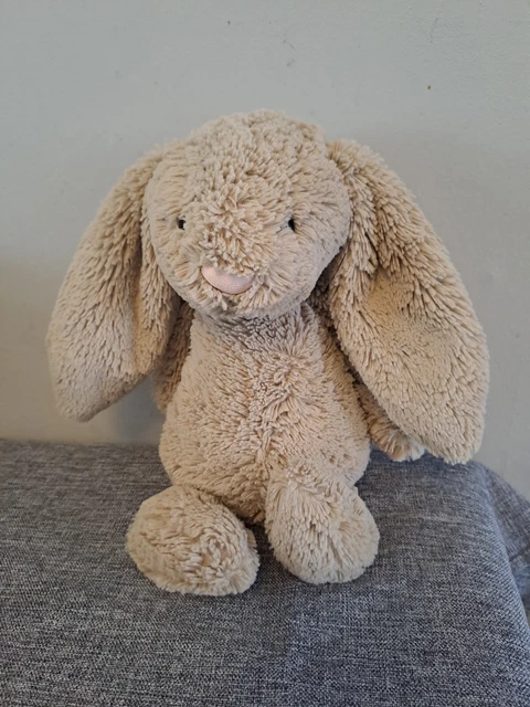 JELLYCAT BASHFUL BUNNY Rabbit Plush Cuddly Soft Toy Beige 12 Inch 30cm VGC £22.99 - PicClick UK