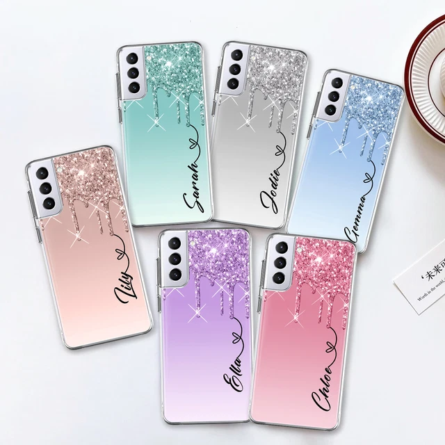 BLING PERSONALISED PHONE For Samsung Galaxy A54 A35 A15 S23 S24 Case Gel Cover £6.23 - PicClick UK