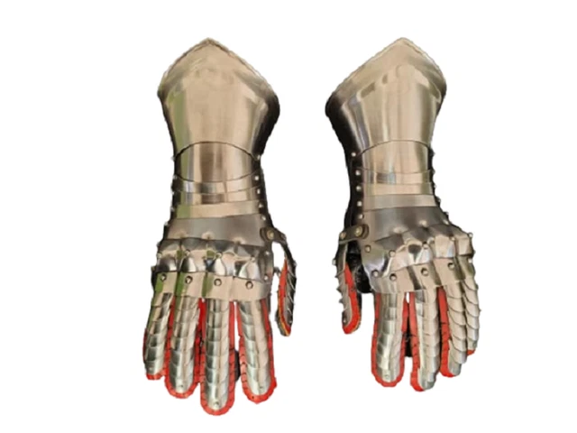 MEDIEVAL KNIGHT GAUNTLETS Armor Steel Gloves, Medieval Templar Steel ...