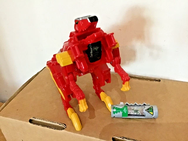 POWER RANGERS DINO Charge Red Velociraptor Raptor Zord + Num4 Dino ...