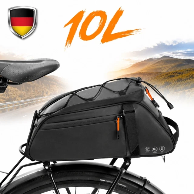 FAHRRADTASCHE FÜR GEPÄCKTRÄGER Gepäckträgertasche Schultergurt e-Bike ...