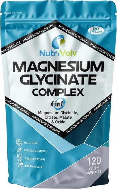 MAGNESIUM GLYCINATE 1900MG High Strength 446mg Elemental Sleep Support ...