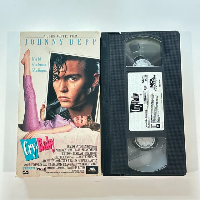 CRY BABY VHS 1990 John Waters Johnny Depp Traci Lords Rare Cult ...