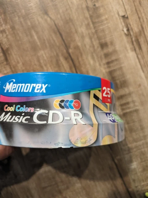 MEMOREX COOL COLORS CD-R 25PK (25 pack of discs) - 40x, 700MB, 80 Min ...