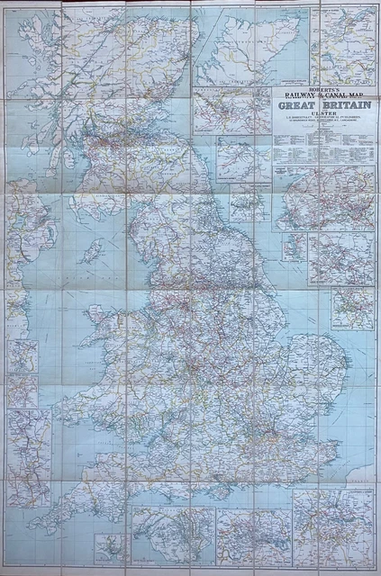 LARGE RAILWAY & Canal Map UK Ulster 1930 £75.00 - PicClick UK