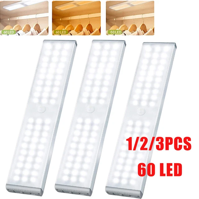 PIR MOTION SENSOR LED Strip Light Wireless LED Cabinet Closet Lamp ...