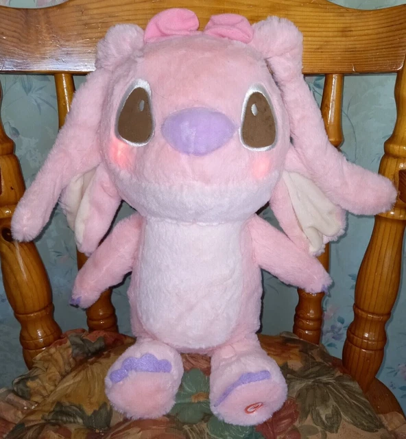 PELUCHE GIOCATTOLO MORBIDO Disney Lilo & Stitch Angelo Illumina guance ...