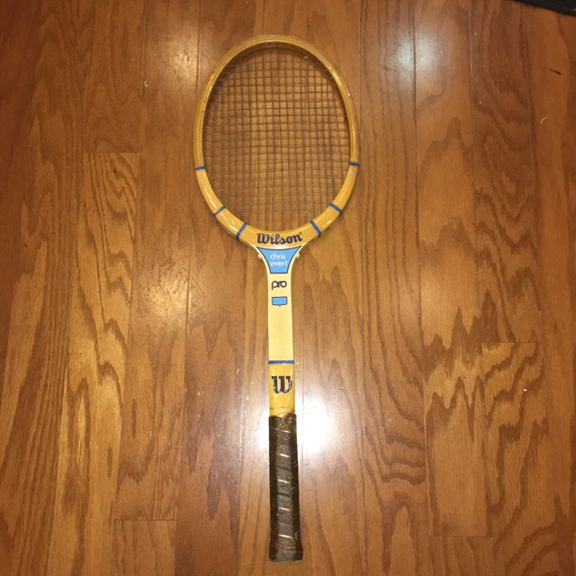 VINTAGE WILSON CHRIS Evert Pro Wooden Tennis Racket Used Good Condition ...